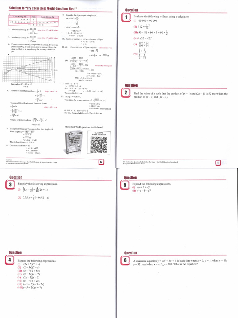 Math Secondary 2 | PDF