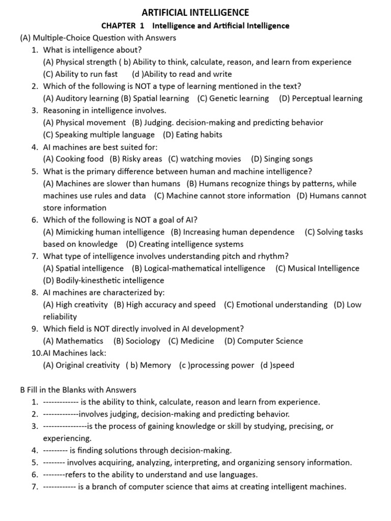 ARTIFICIAL INTELLIGENCE Class 8 | PDF | Artificial Intelligence ...