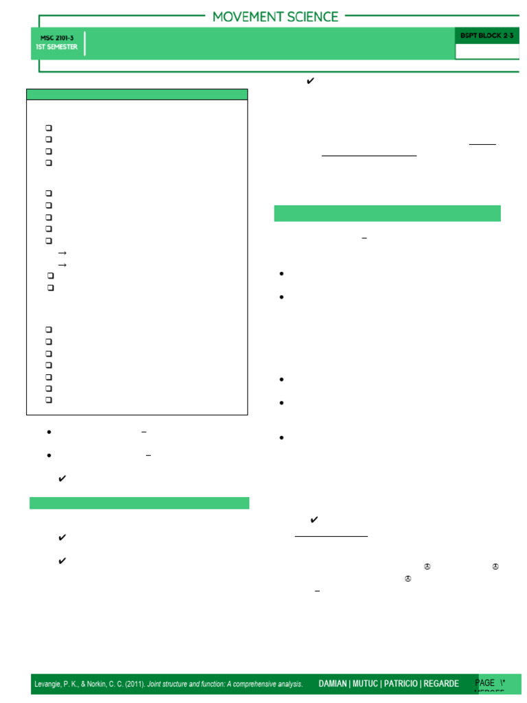 MS (Week 13) - Kinesiology of The Knee | PDF | Knee | Joints