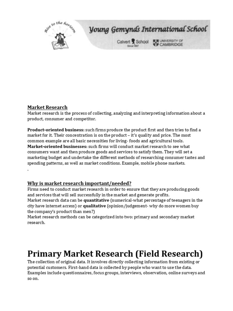 Market Research Methods Overview | PDF | Marketing Research | Survey Methodology