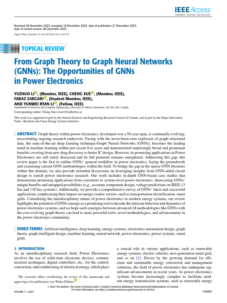 From_Graph_Theory_to_Graph_Neural_Networks_GNNs_The_Opportunities_of_GNNs_in_Power_Electronics ...