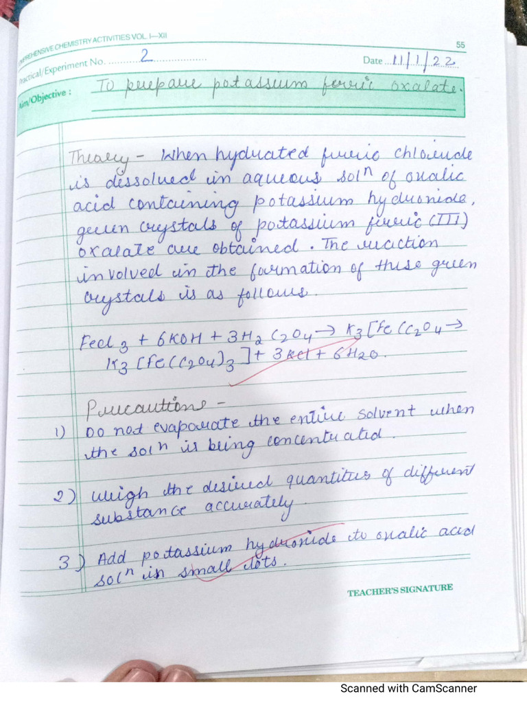 Chemistry Practical 4 | PDF