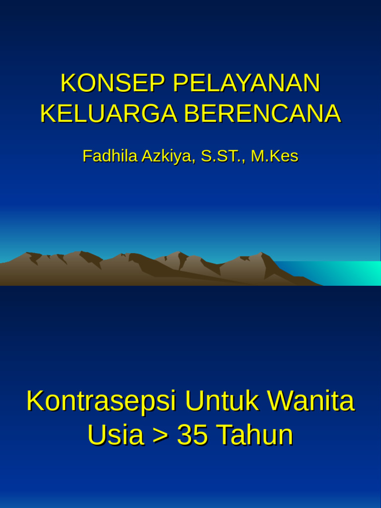Konsep Pelayanan Keluarga Berencana | PDF