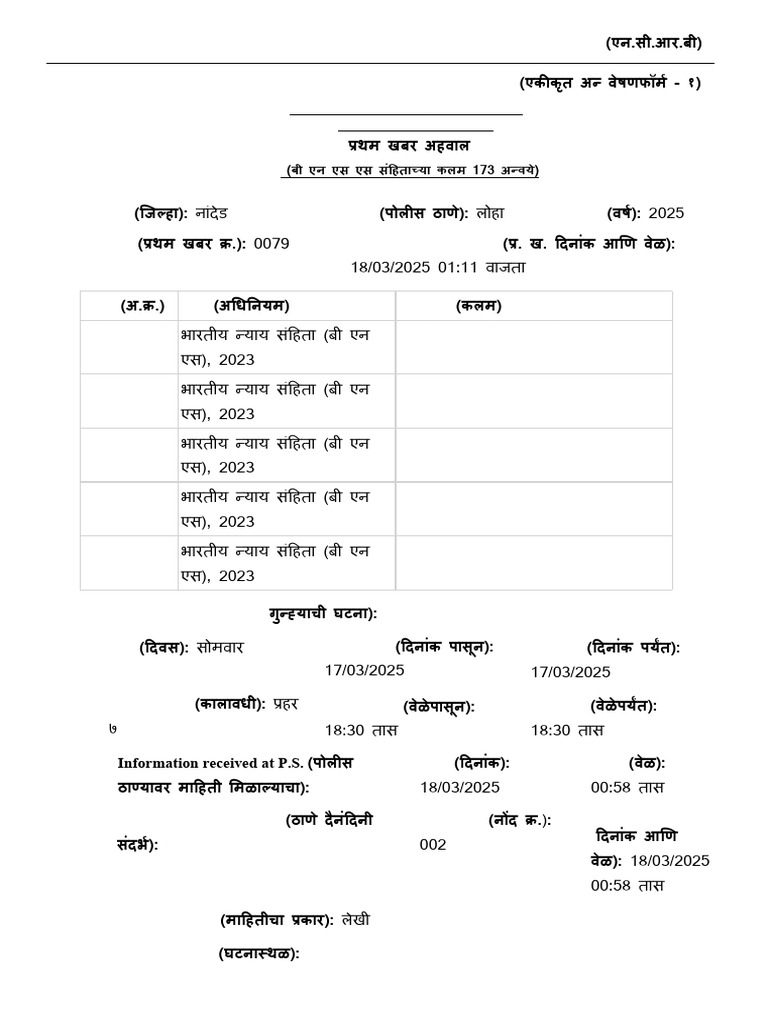 0079 Publish FIR PDF | PDF