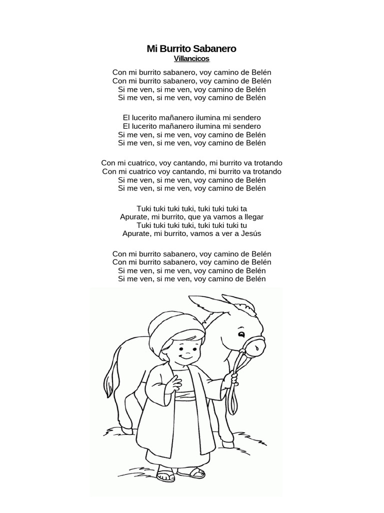 Letra de Mi Burrito Sabanero | PDF
