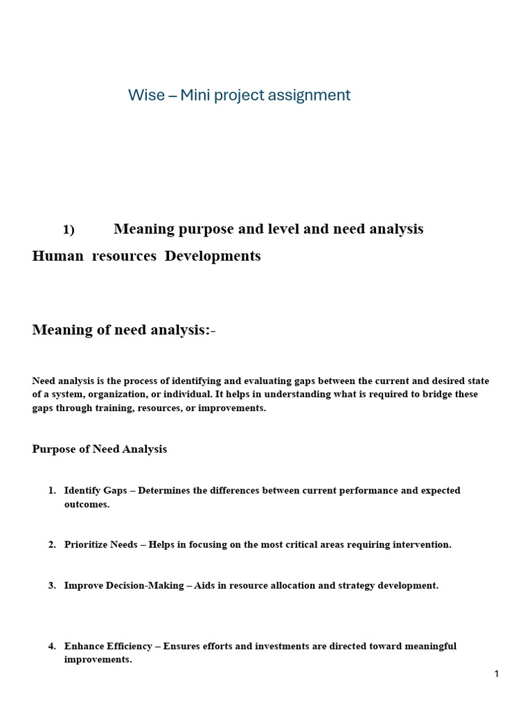 Mini Project Assignment | PDF | Goal | Business