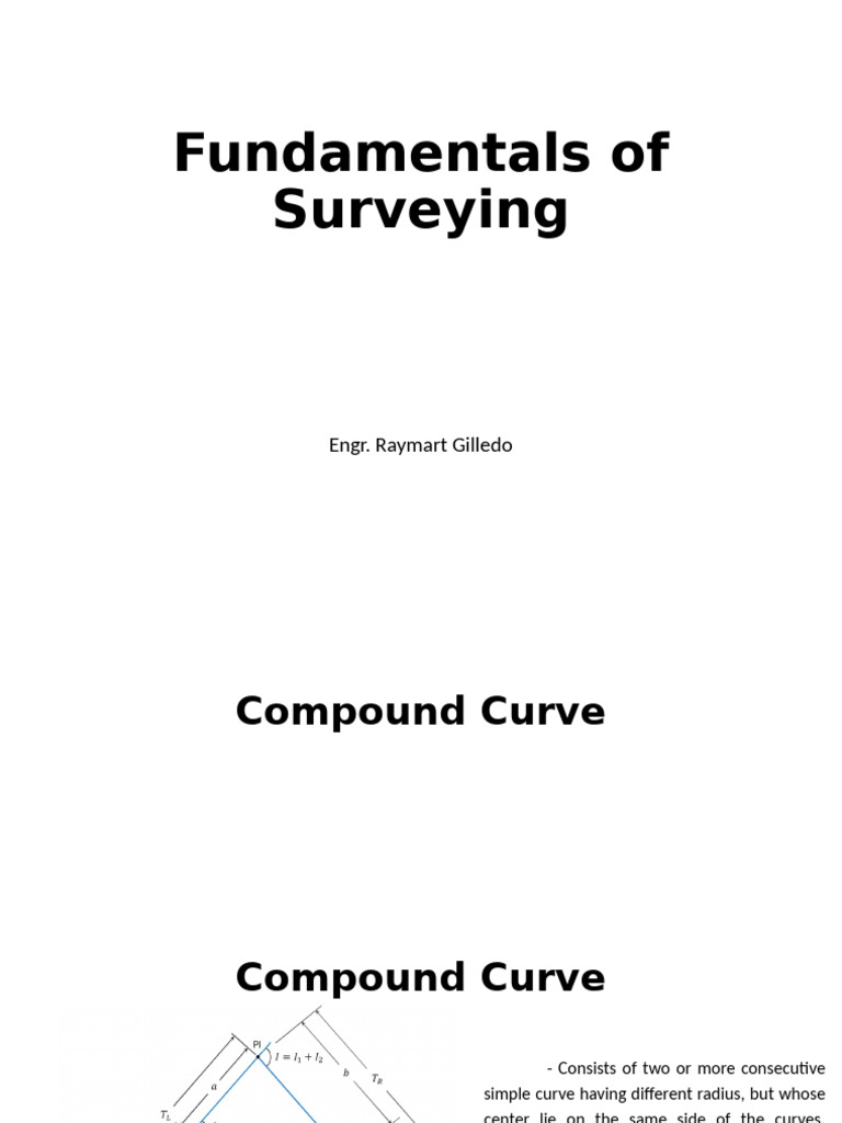 Fundamentals of Surveying - Compound Curve | PDF