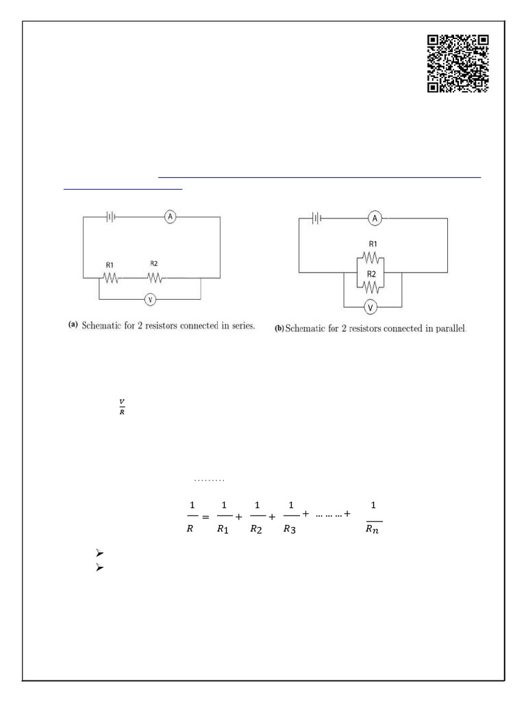 Series Parallel Connection of Resistance | PDF | Series And Parallel ...