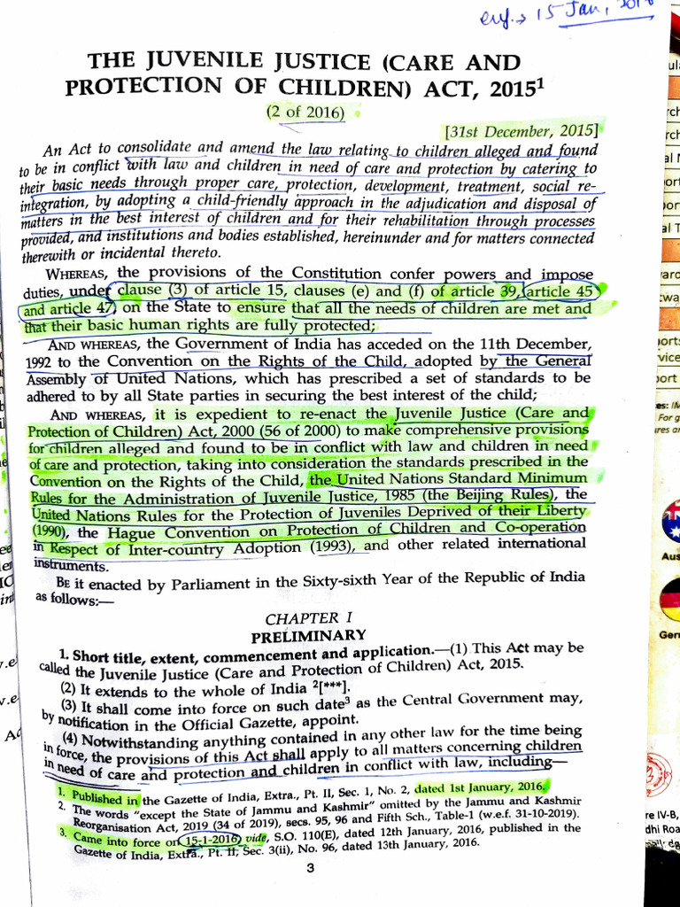 JJ Act Till 26 | PDF