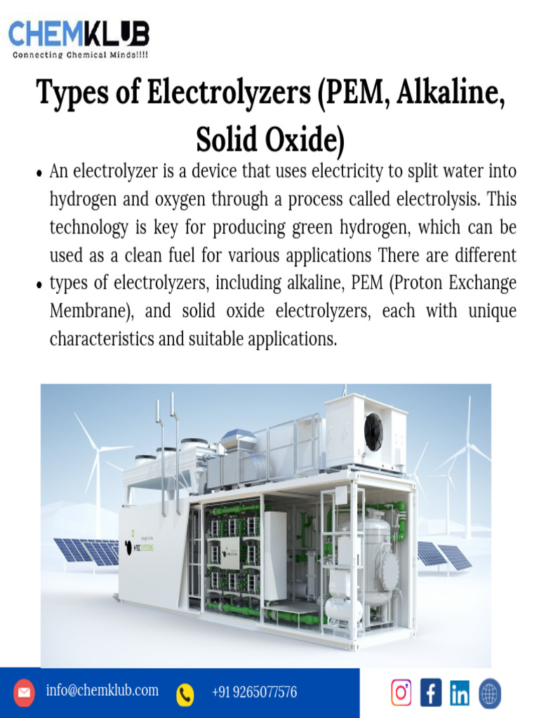 Green Hydrogen Electrolyzers | PDF | Materials | Physical Sciences