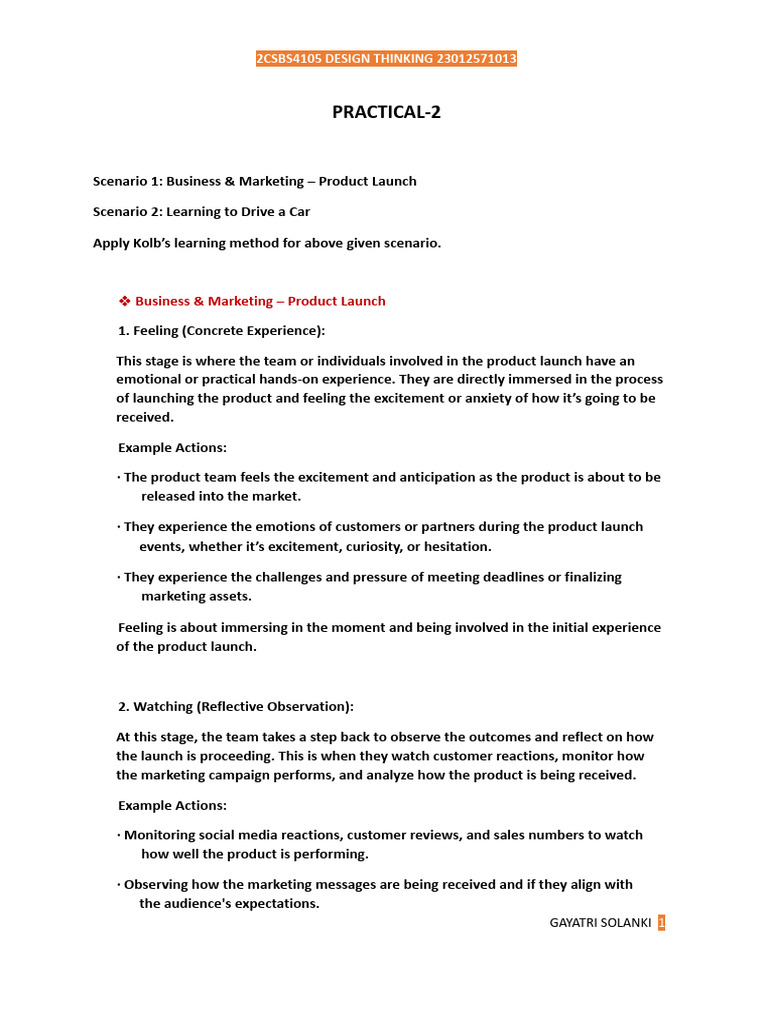 DT PRACTICAL-2 GAYATRI SOLANKI-1 | PDF | Traffic | Experience