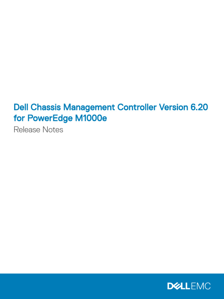 Dell Chassis Management Controller v620 Poweredge m1000e Release Notes ...