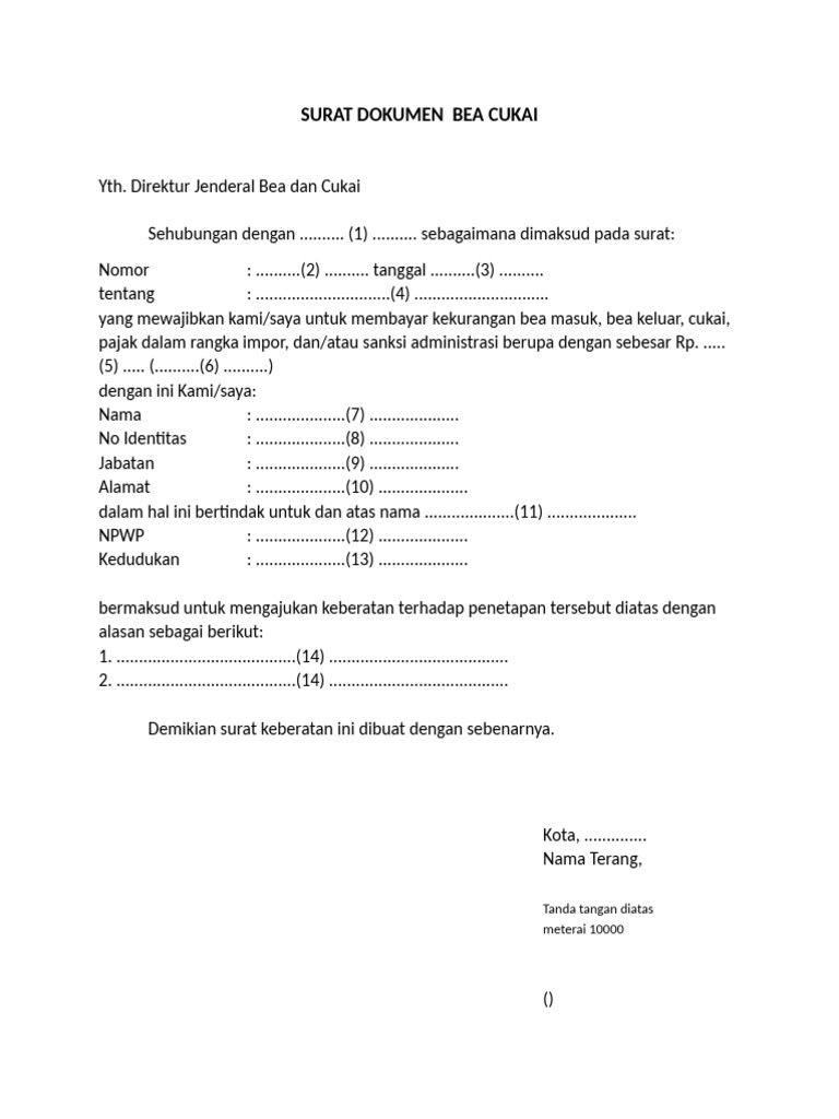 Dokumen Bea Cukai | PDF