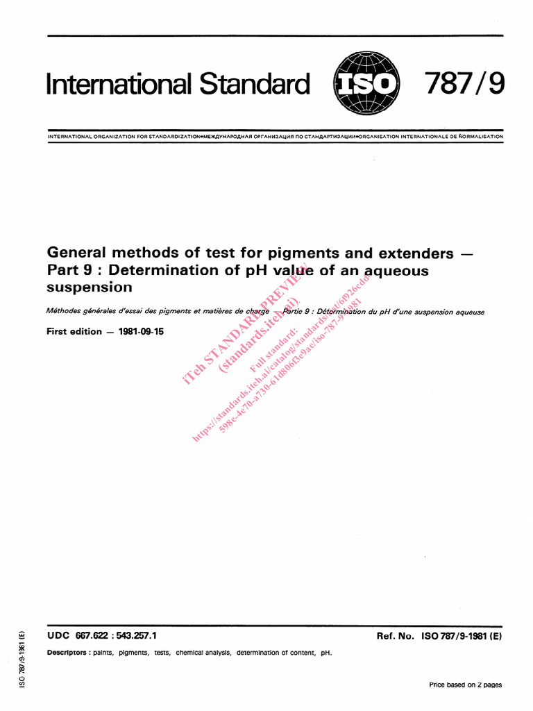 Iso 787 9 1981 | PDF | International Organization For Standardization ...