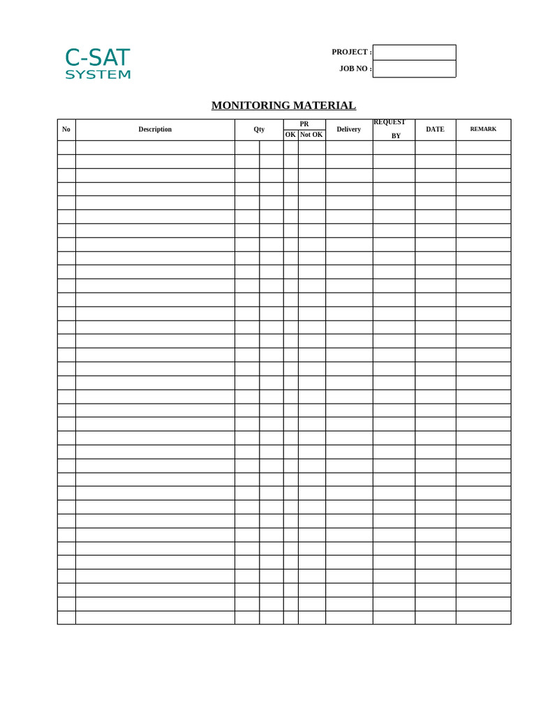 Shortage Material (Monitoring Material) | PDF