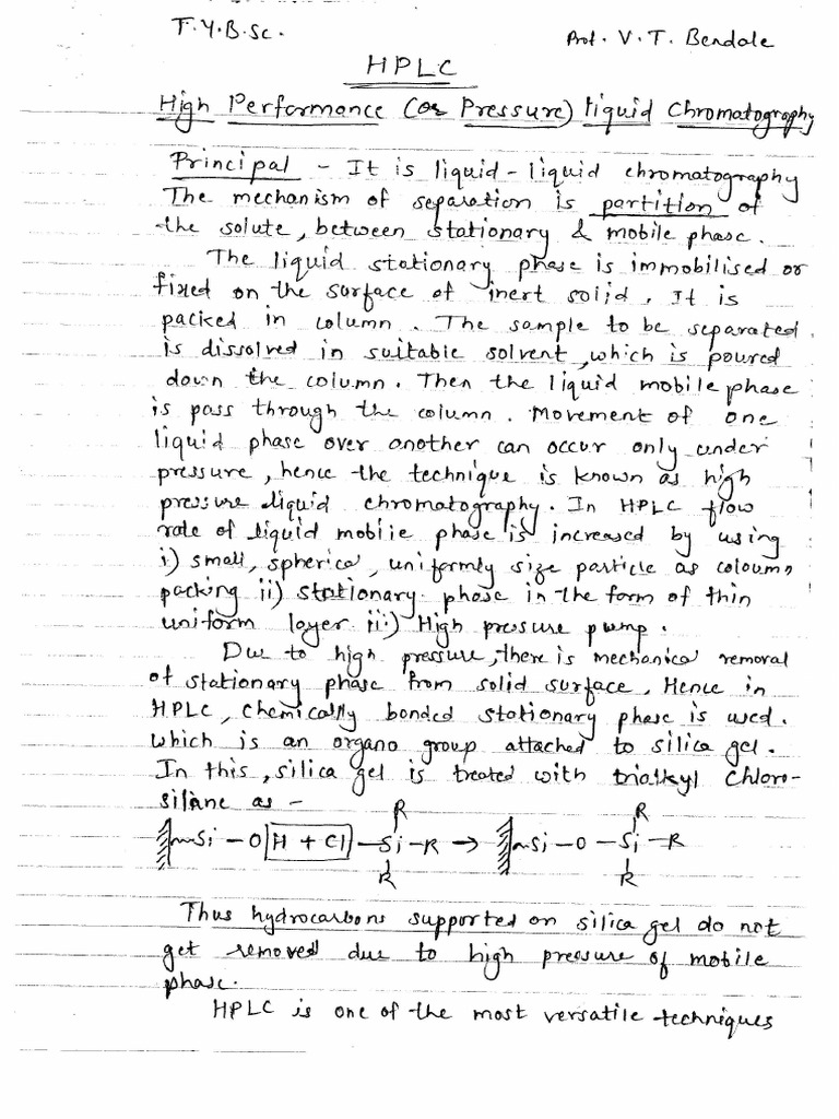 HPLC Notes | PDF