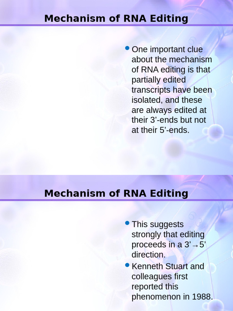 137-Mechanism of RNA Editing 2 | PDF | Primer (Molecular Biology ...