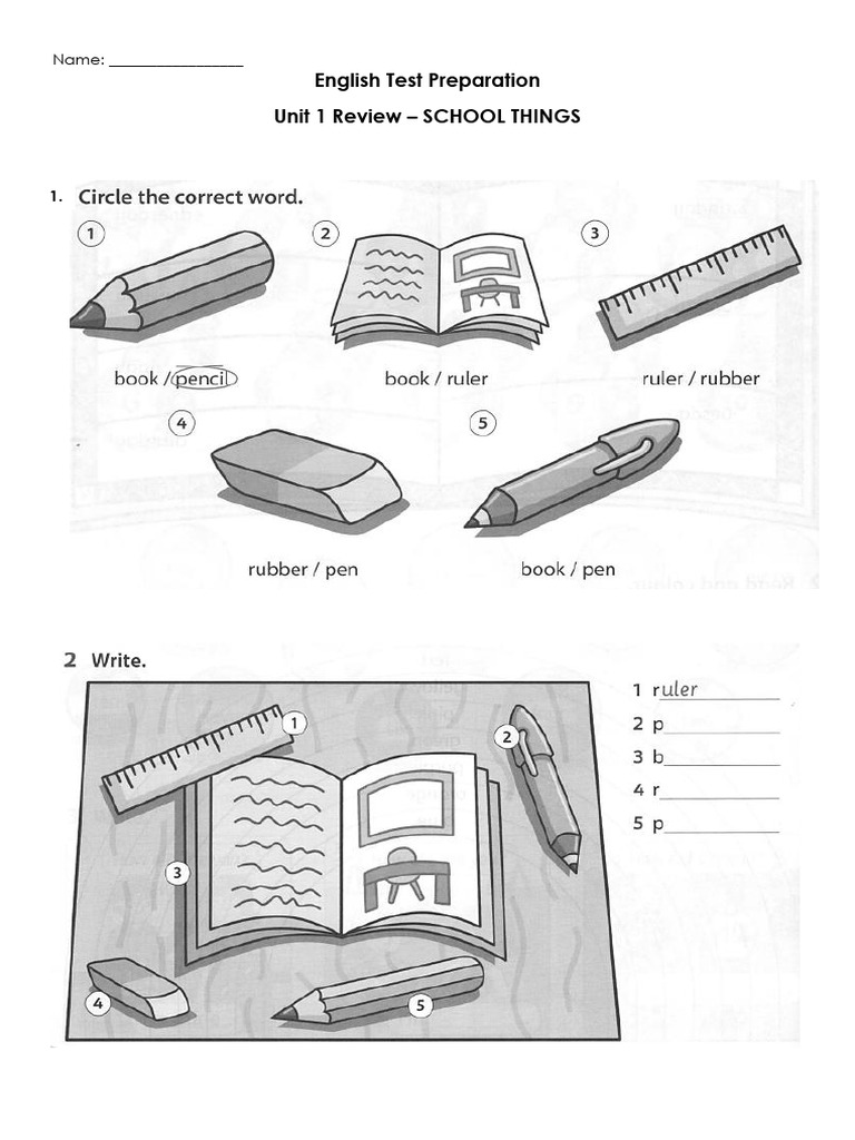 English Practice Test 1 - Unit 1 | PDF