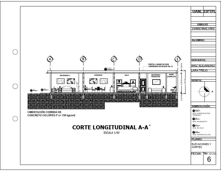 Plano de Corte Longitudinal | PDF