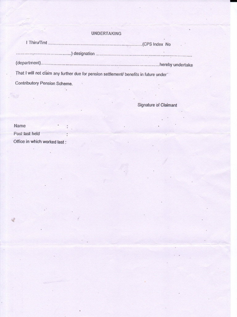 Undertaking Form | PDF