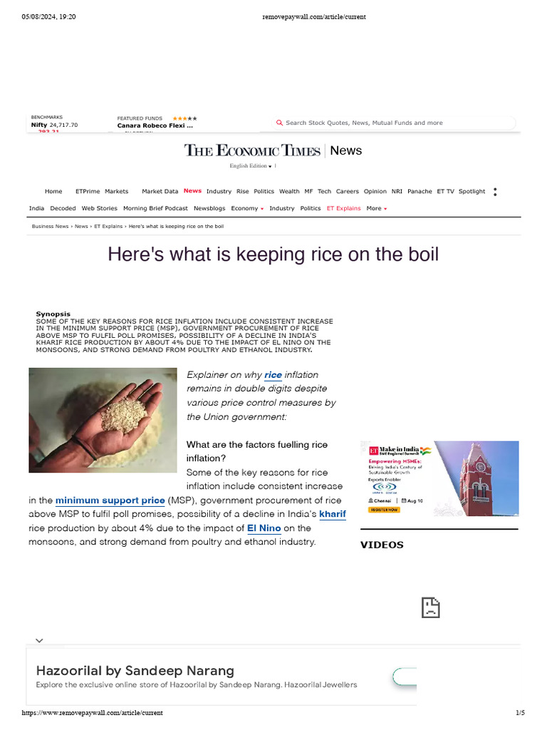 Why Rice Prices Are On The Boil | PDF | Rice | Economies
