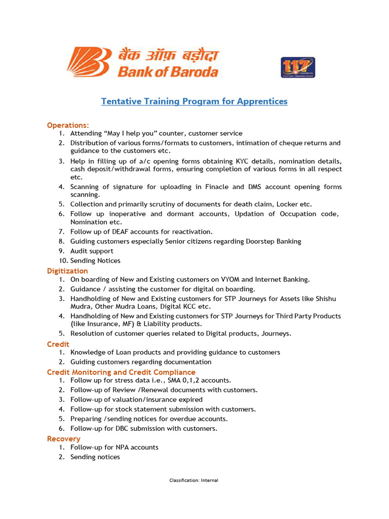 1 - 897797 - Bank of Baroda Training Module | PDF