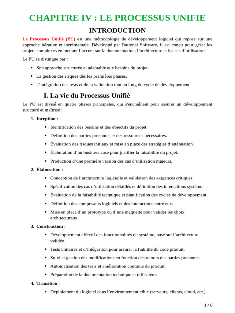 Comprendre le Processus Unifié | PDF | Architecture de logiciel | Cas d ...