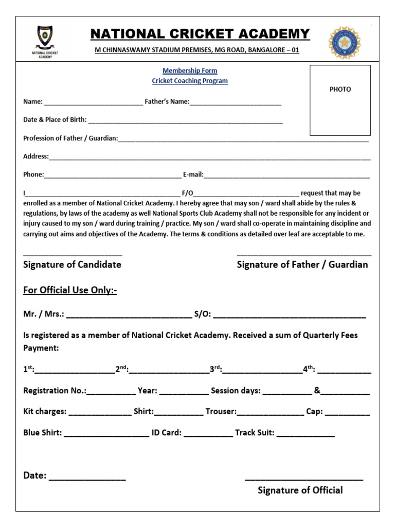 Nca Form | PDF
