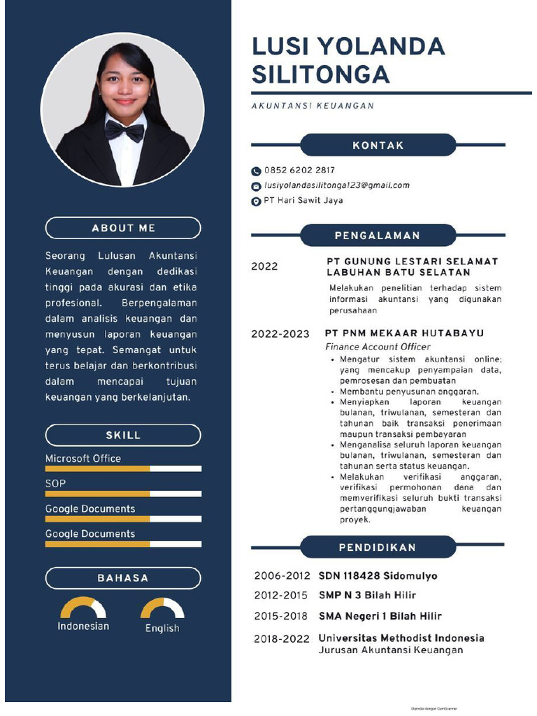 Lusi Yolanda Silitonga STAFF ACCOUNTING & TAX Resume | PDF