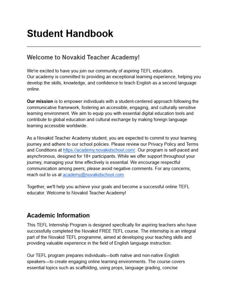 YTIDTosSRIeg6cAC3Zie - TEFL Course Student Handbook PDF | PDF ...