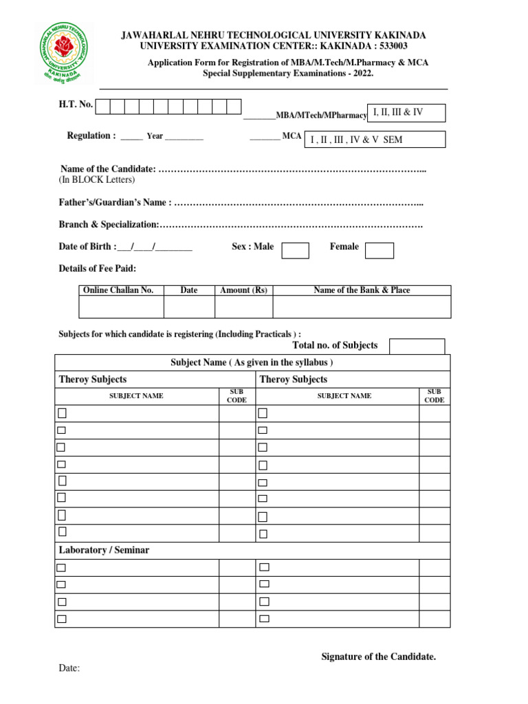 PG - Application Form For Special Supply | PDF