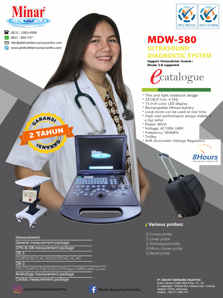 MINAR Ultrasonic Diagnostic System MDW-580 | PDF