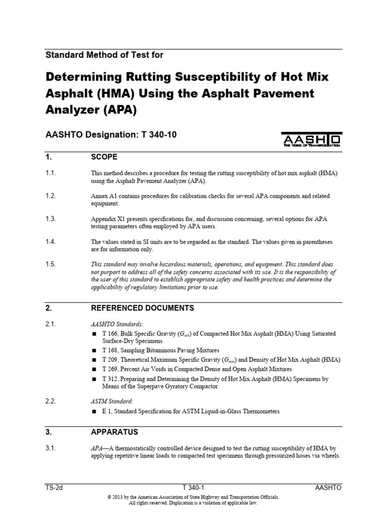 Asphalt Pavement Analyzer T 340 10 | PDF | Thermometer | Calibration
