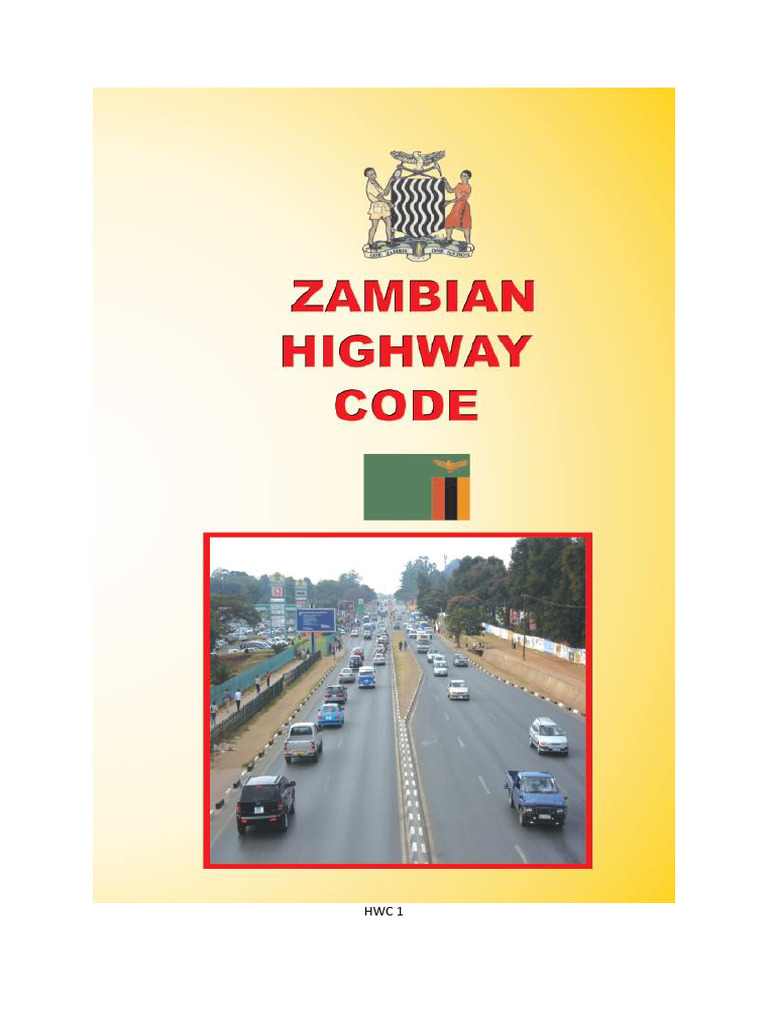 Zambian High Way Code | PDF | Traffic | Traffic Light
