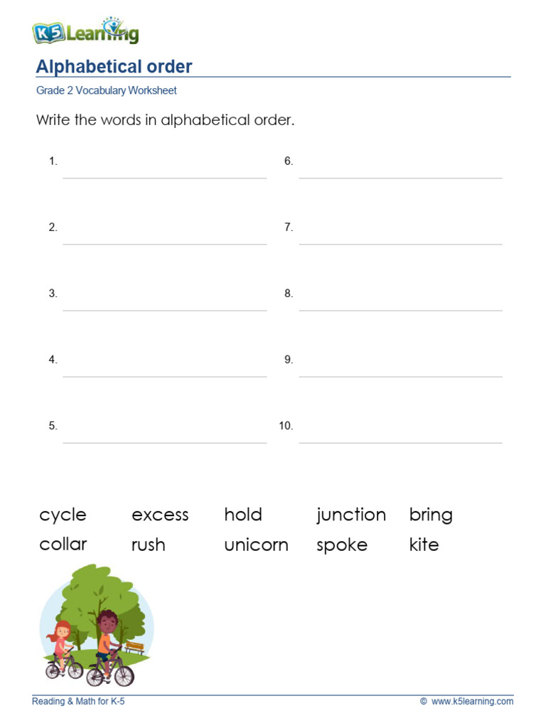 2nd Grade Alphabetical Order List 4 | PDF