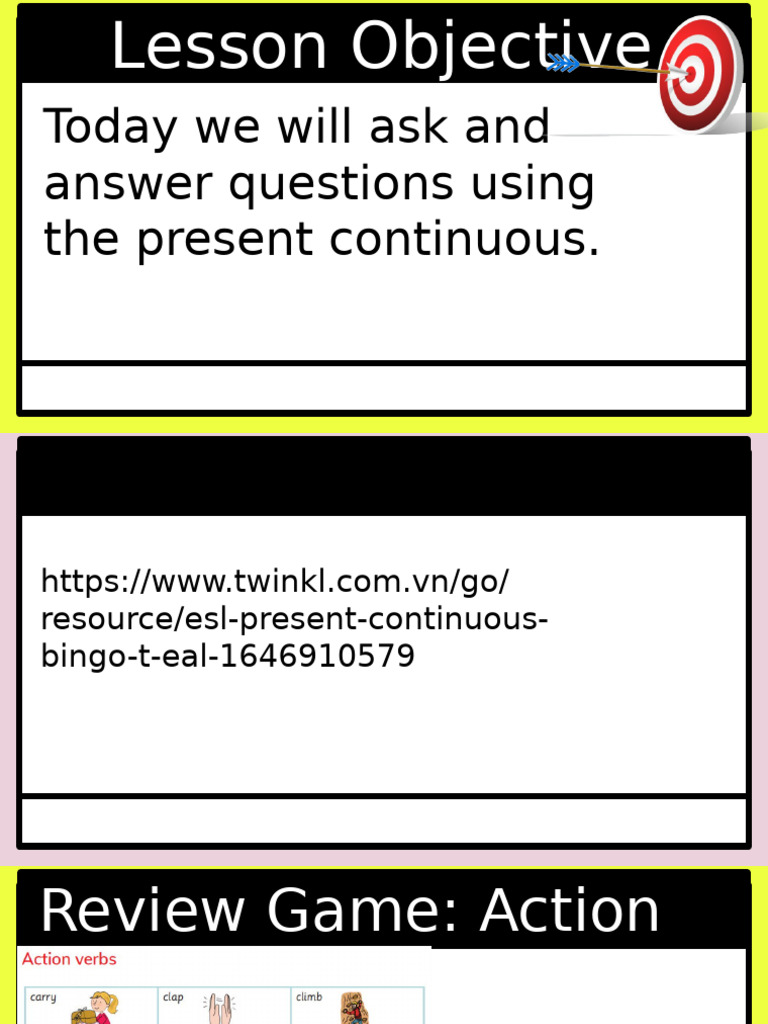 1.3 Team Fun - Present Continuous Review | PDF