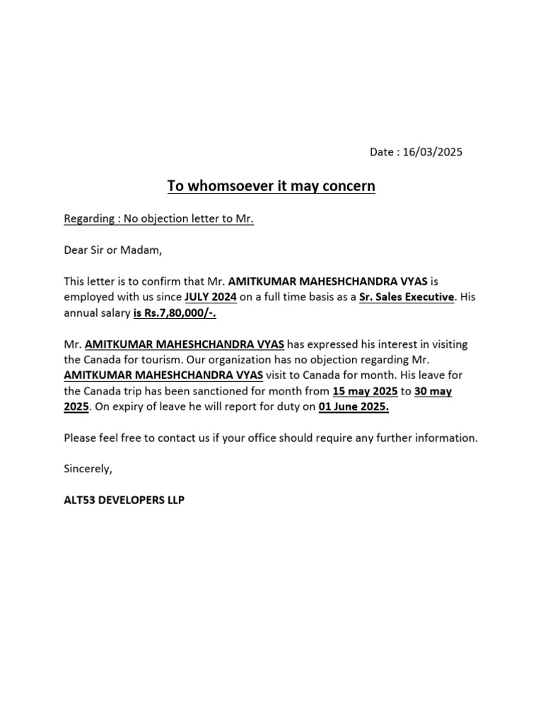 Leave Application Amit Vyas | PDF