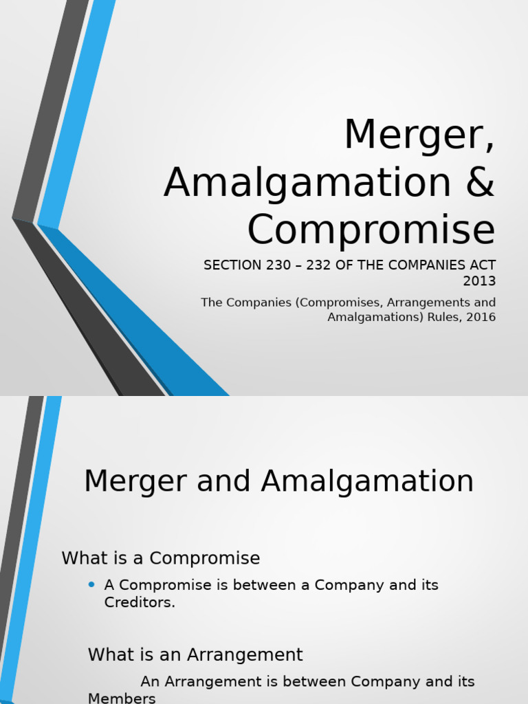 Merger and Amalgamation | PDF | Mergers And Acquisitions ...