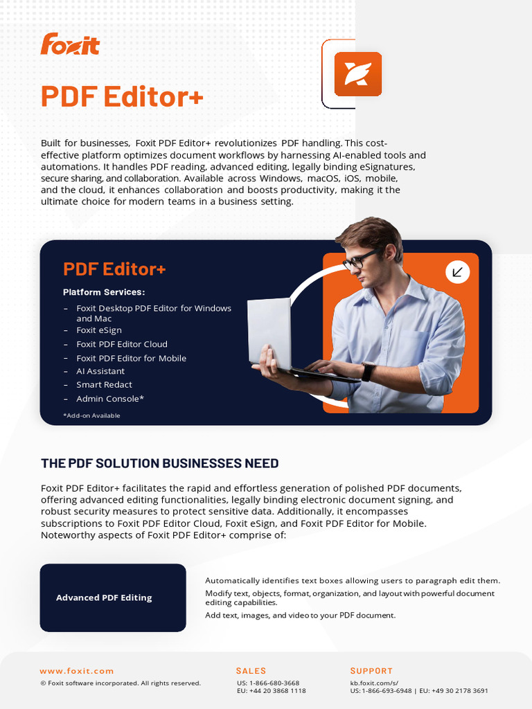 Foxit PDF Editor+ for Business Solutions | PDF | Software | Computing