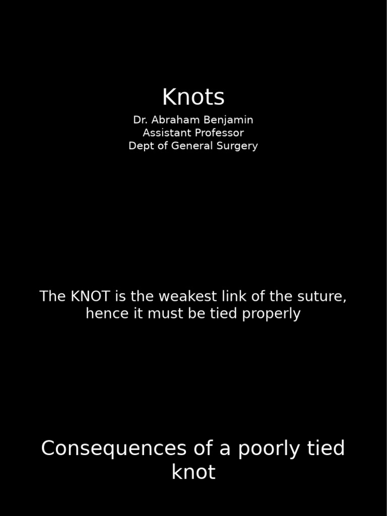 Surgical Knot Tying Techniques | PDF