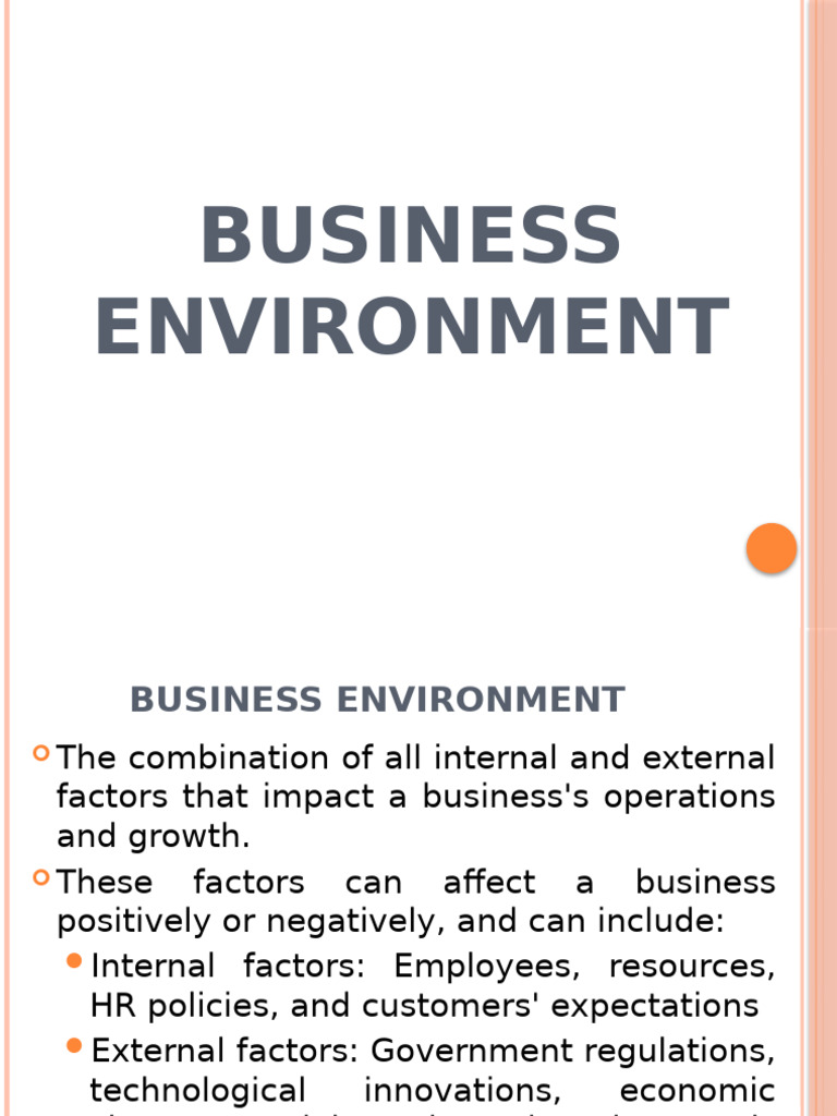 Understanding Business Environment Factors | PDF | Strategic Management ...