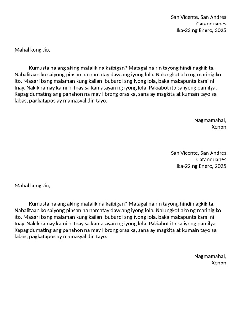 Bahagi NG Liham q3 | PDF