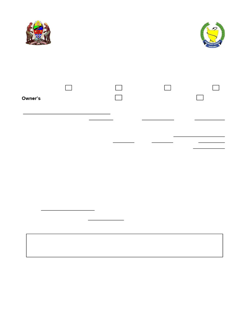 Declaration Form For Pharmacy Owners Who Are Pharmacist2 | PDF