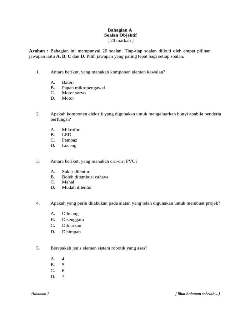 UASA RBT TAHUN 6 | PDF