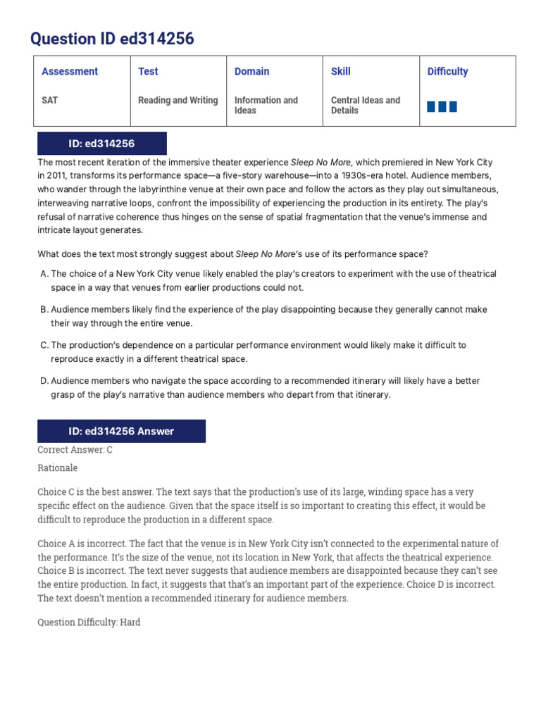 Central Ideas and Details 3 Key | PDF