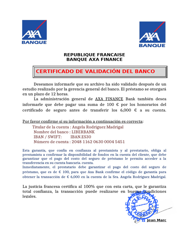 Certificat de Validation Angela | PDF