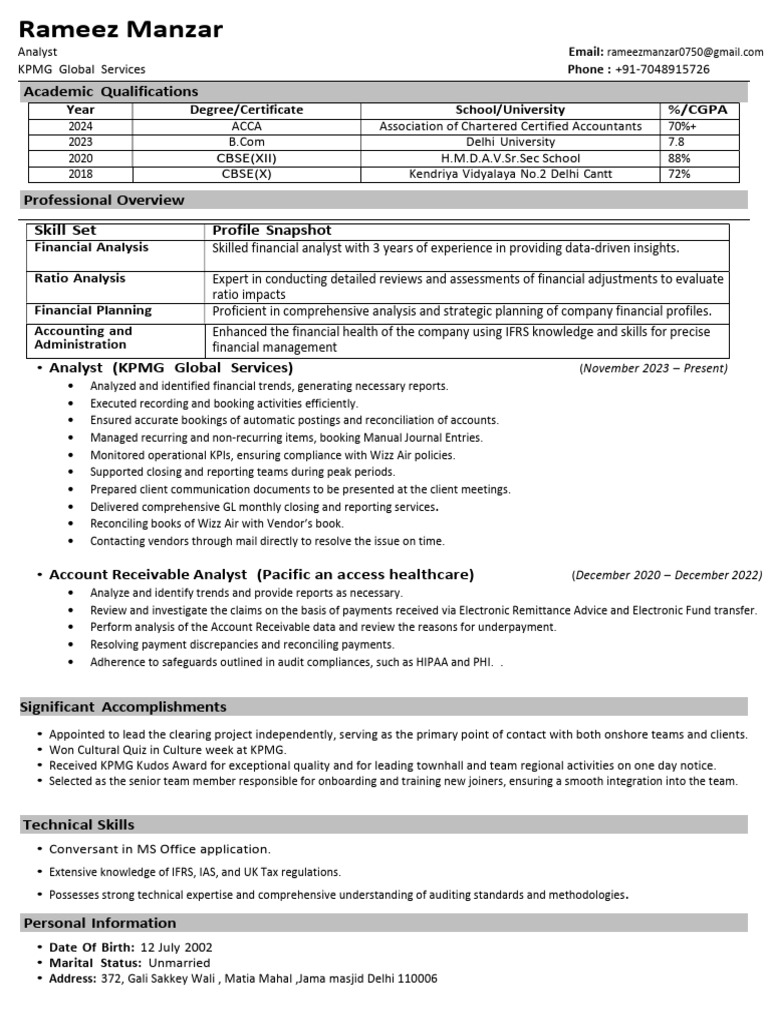 Rameez Updated CV 2025-2 | PDF | Business