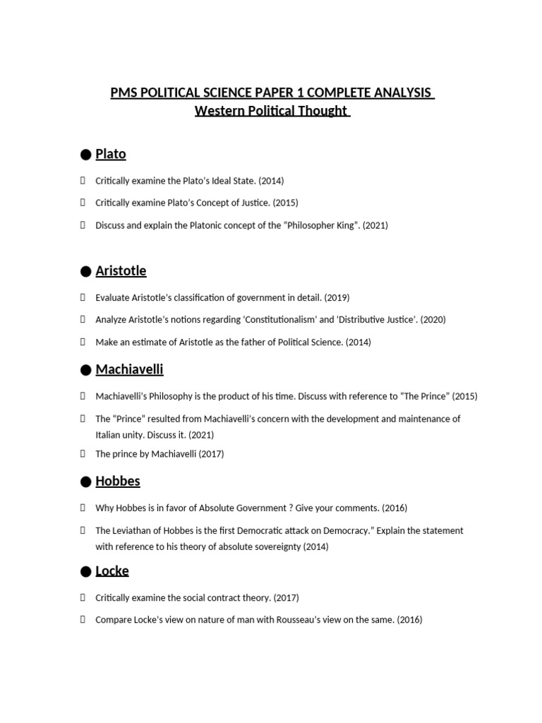Comprehensive Analysis of Political Theories | PDF | Muhammad Ali ...