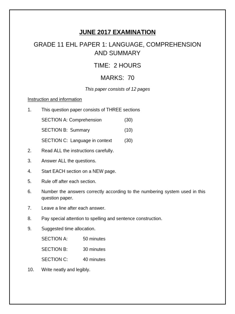 June 2017 Paper 1 Compilation | PDF