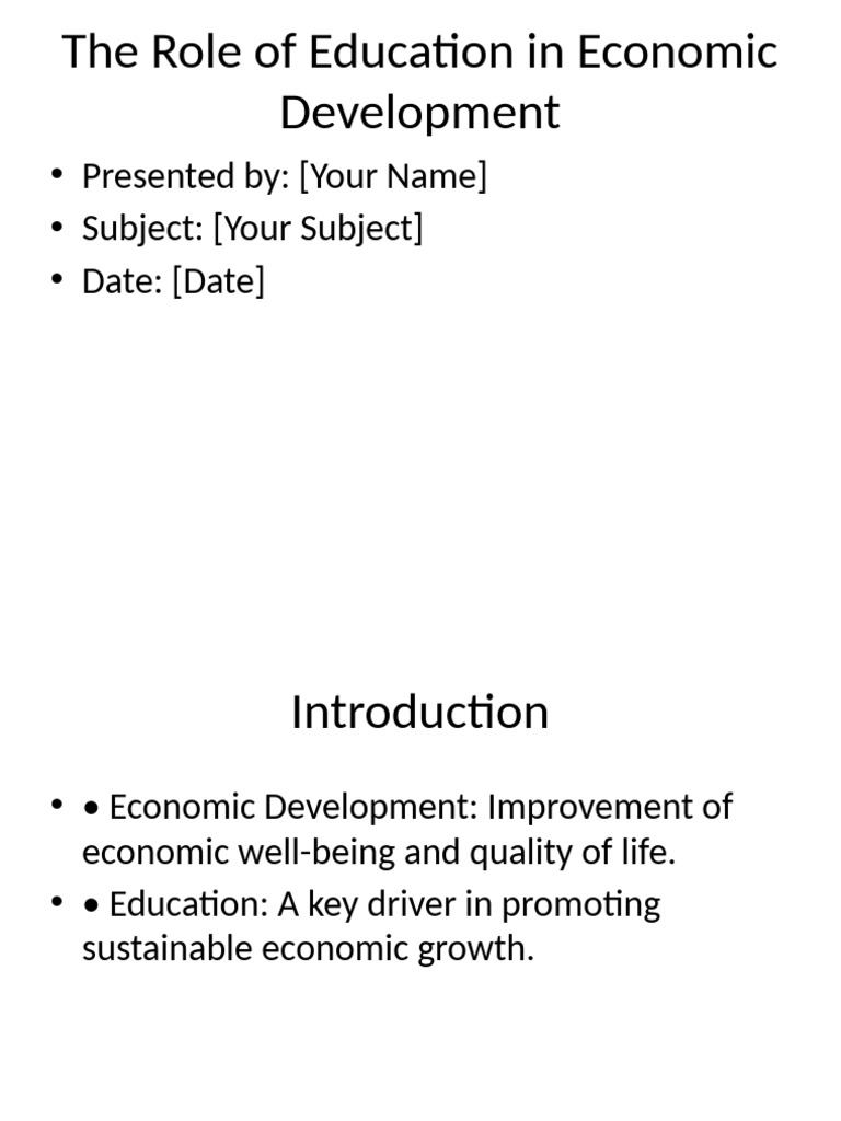 Education's Impact on Economic Growth | PDF